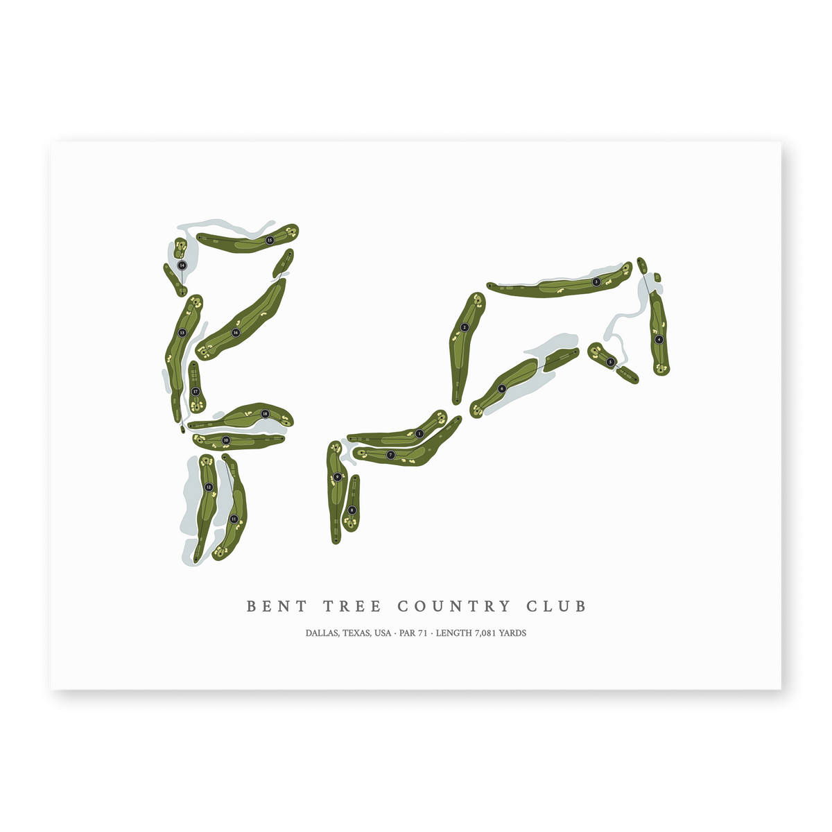 Bent Tree Country Club | Golf Course Map