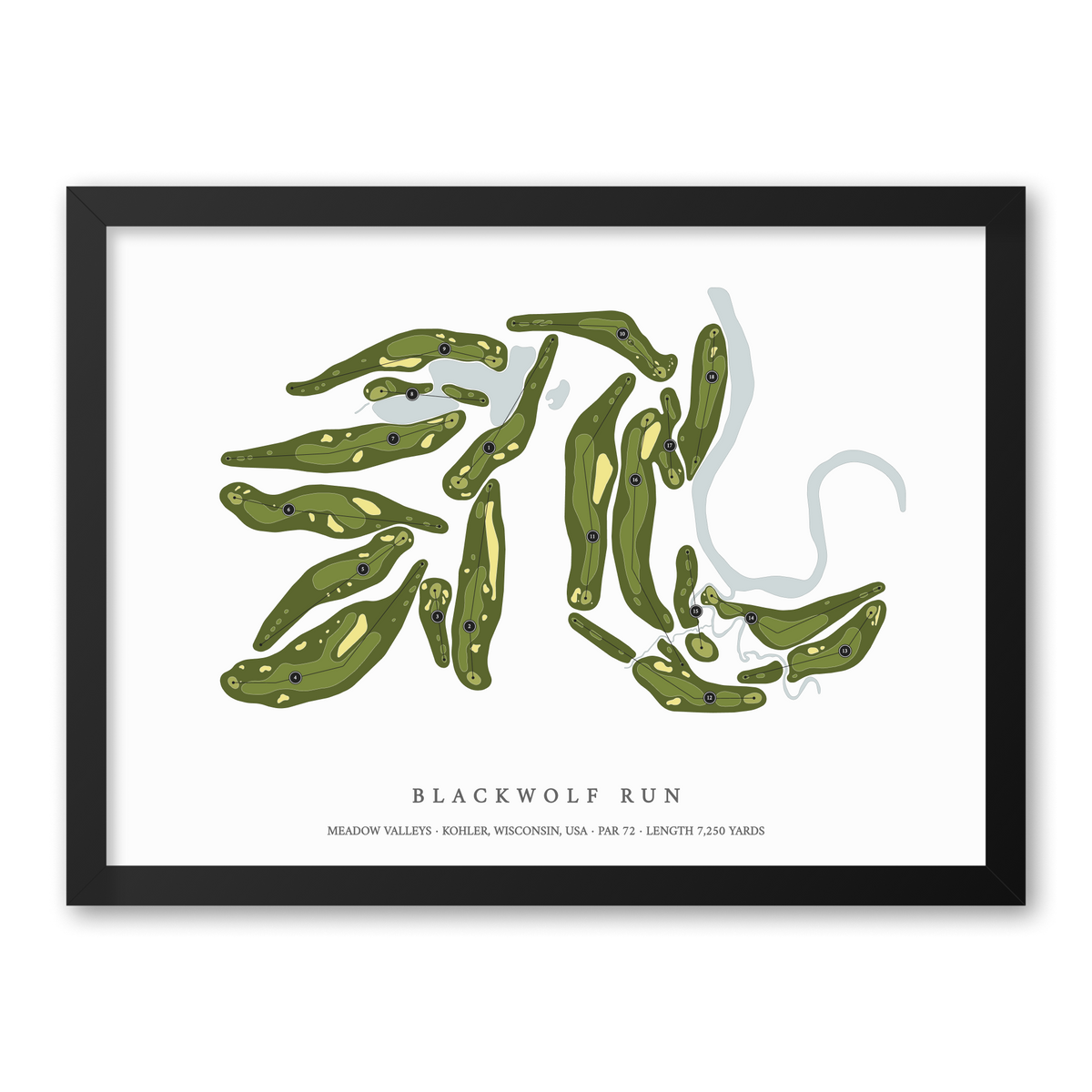 Blackwolf Run - Meadow Valleys | Golf Course Map