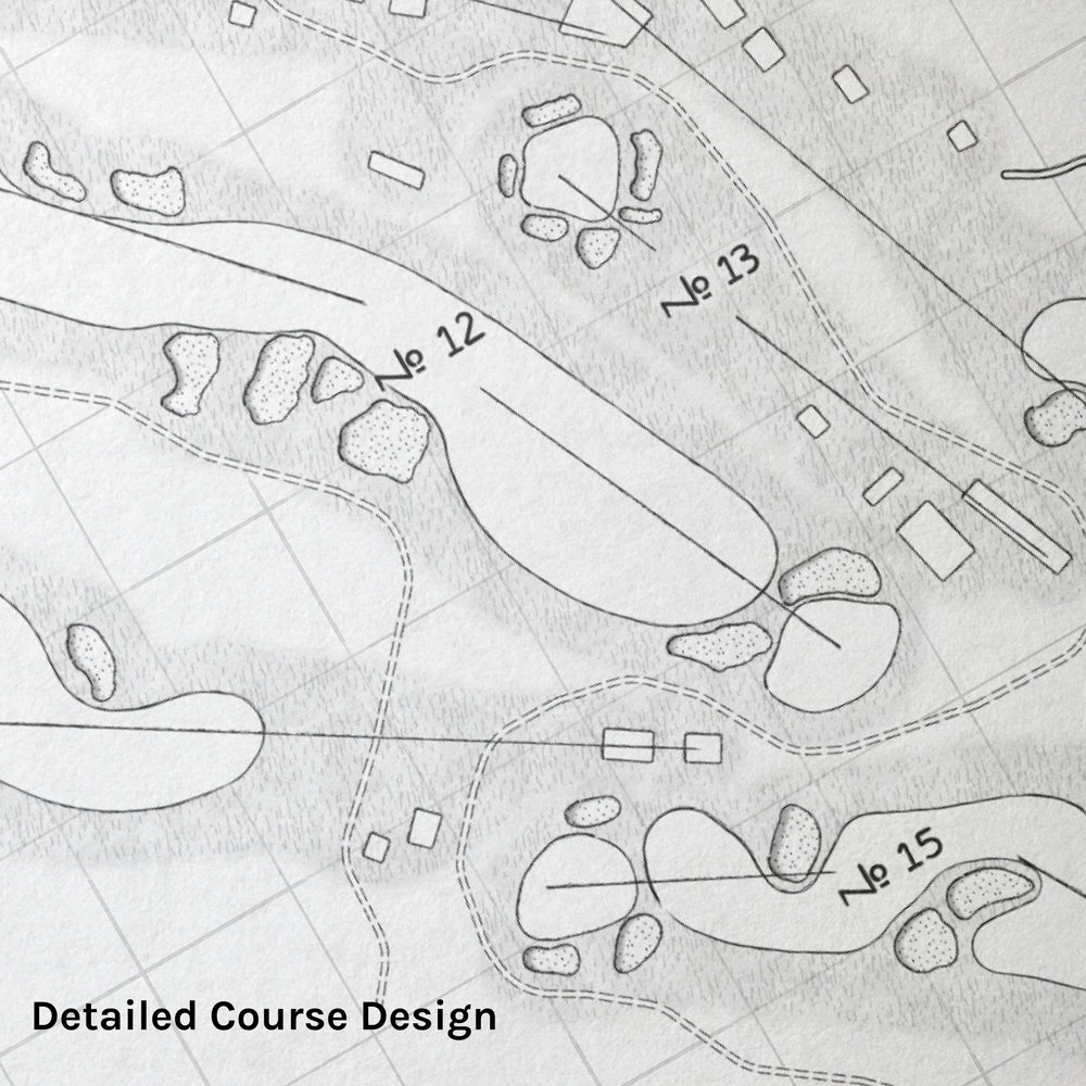 The Legacy Golf Map | Bespoke architectural art — hand-drawn to order ...