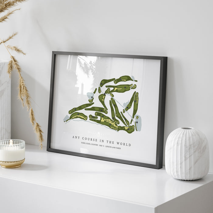 Custom Golf Course Map - Heritage Golf Course Print