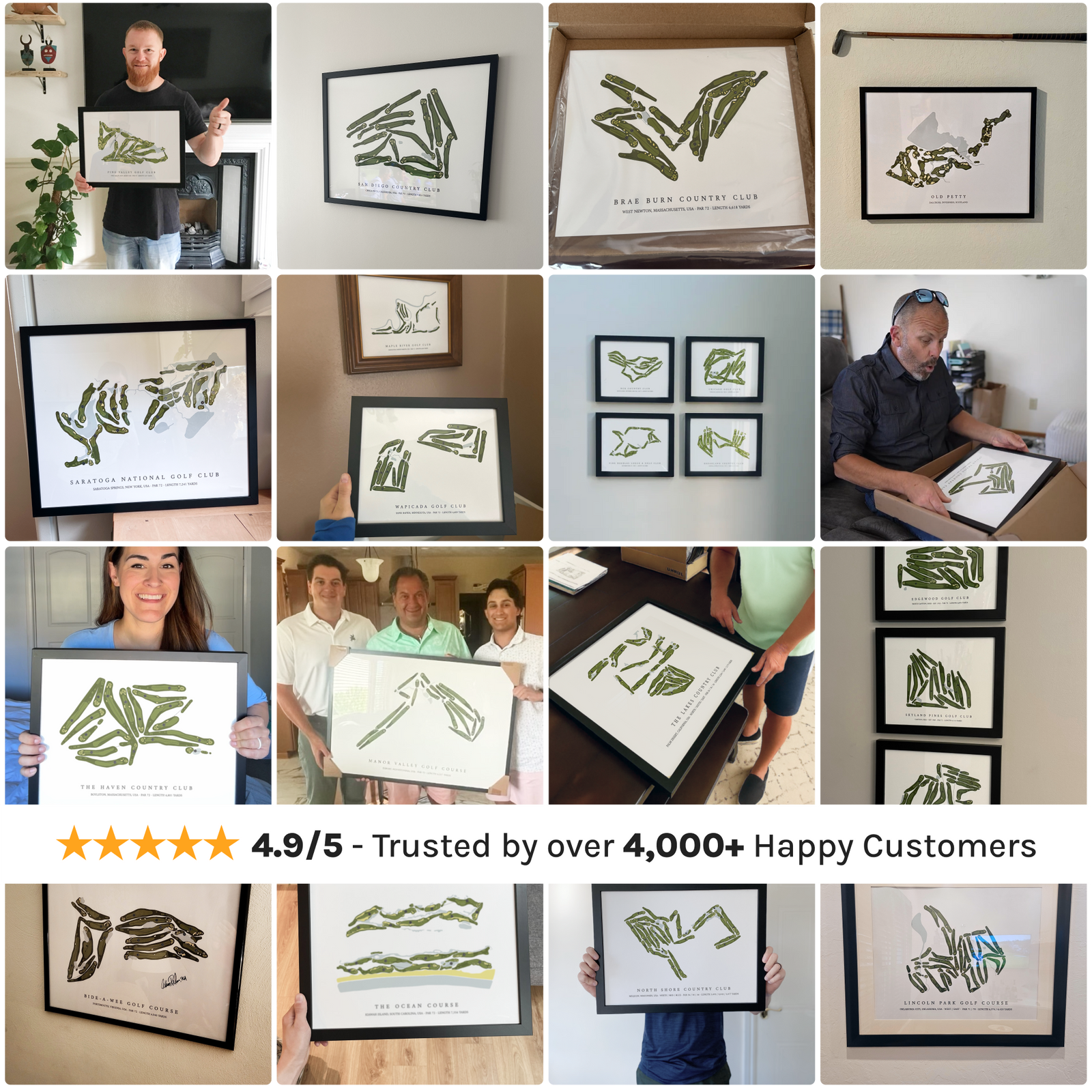 Custom Golf Course Map - Heritage Golf Course Print
