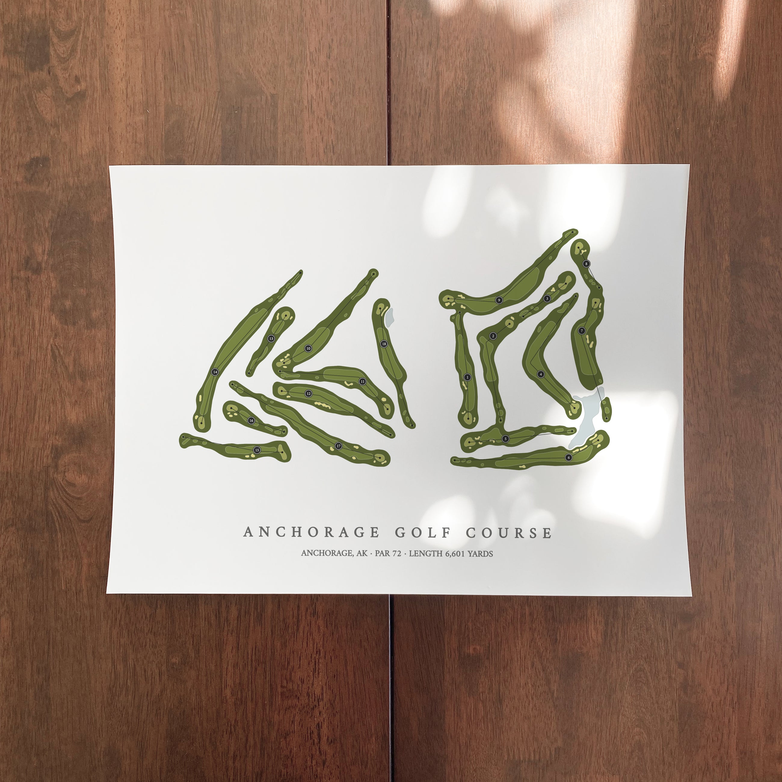 Custom Golf Course Map - Heritage Golf Course Print