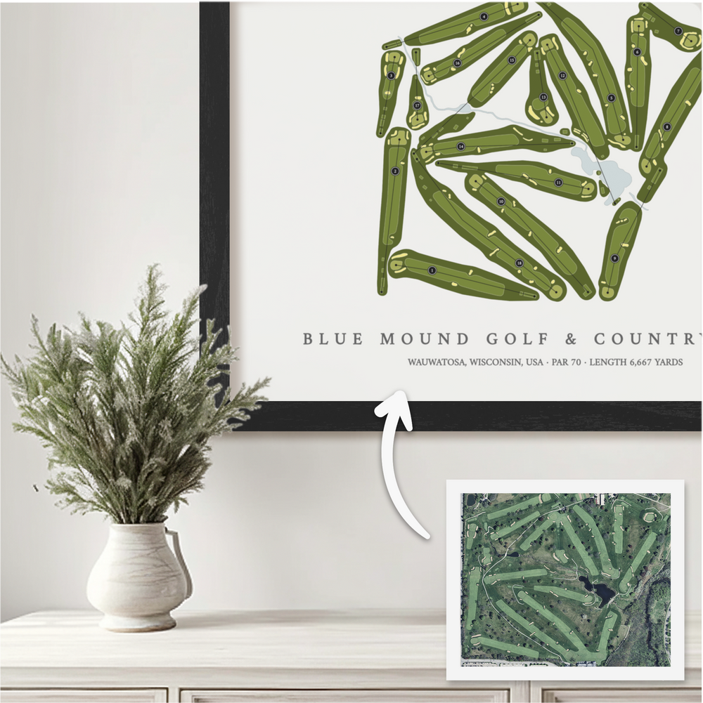 Custom Golf Course Map - Heritage Golf Course Print