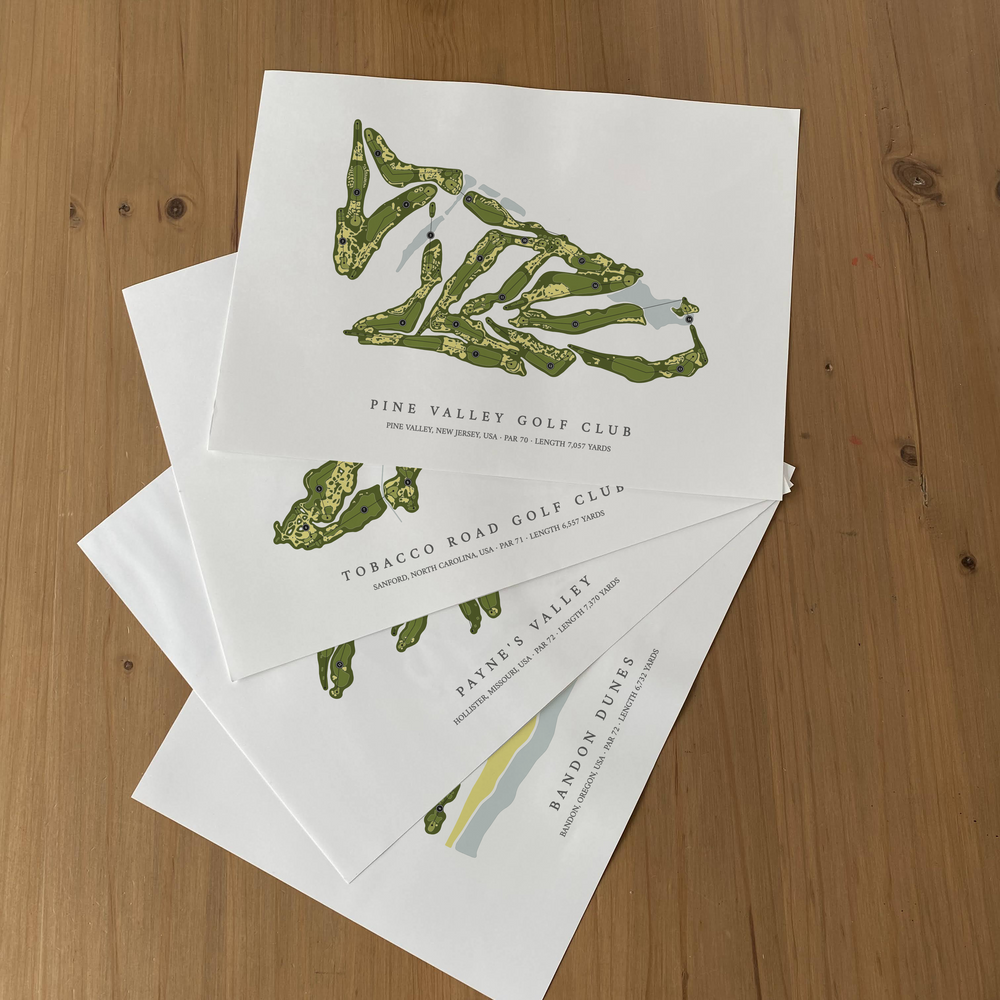 Golf Course Maps | The Greenside Gallery