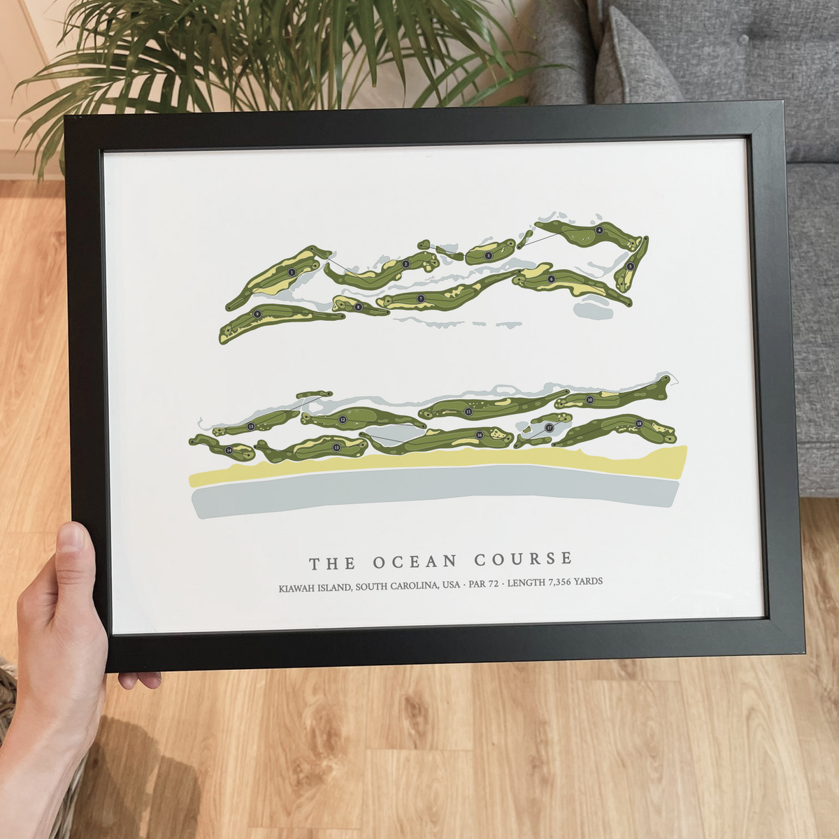 Custom Golf Course Map - Heritage Golf Course Print
