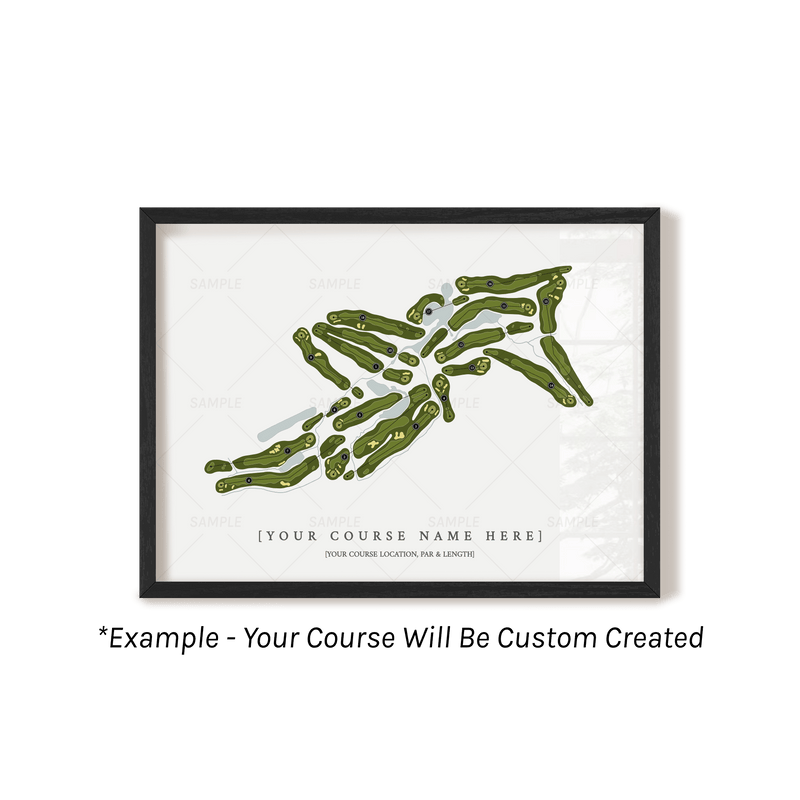 Custom Golf Course Map - Heritage Golf Course Print