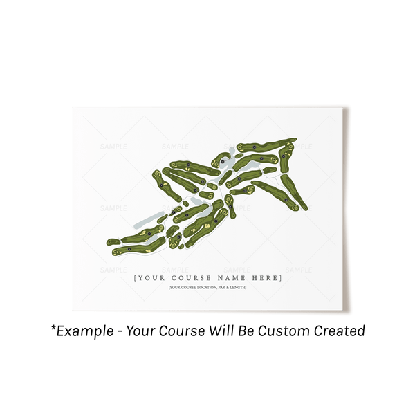 Custom Golf Course Map - Heritage Golf Course Print