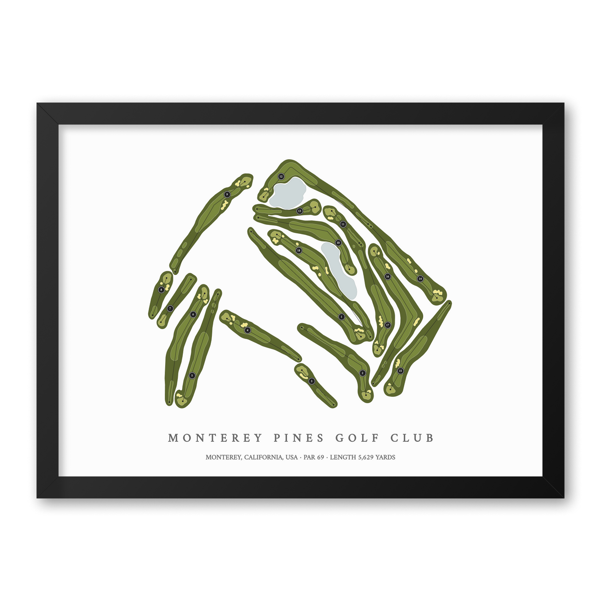 Monterey Pines Golf Club | Heritage Style Golf Course Print