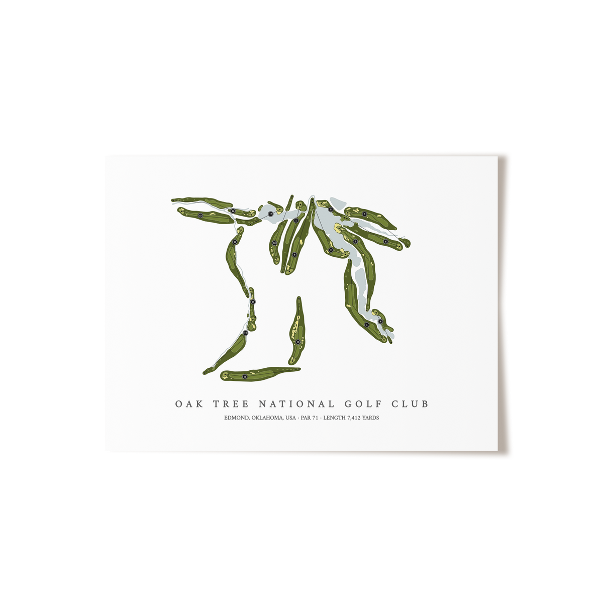 Oak Tree National Golf Club | Golf Course Map