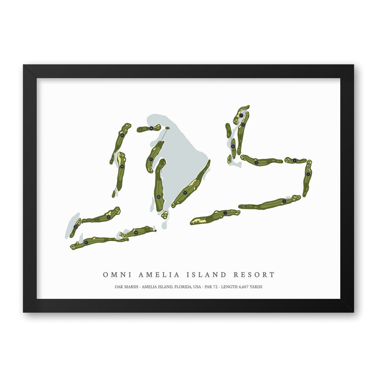 Omni Amelia Island Resort - Oak Marsh | Golf Course Map