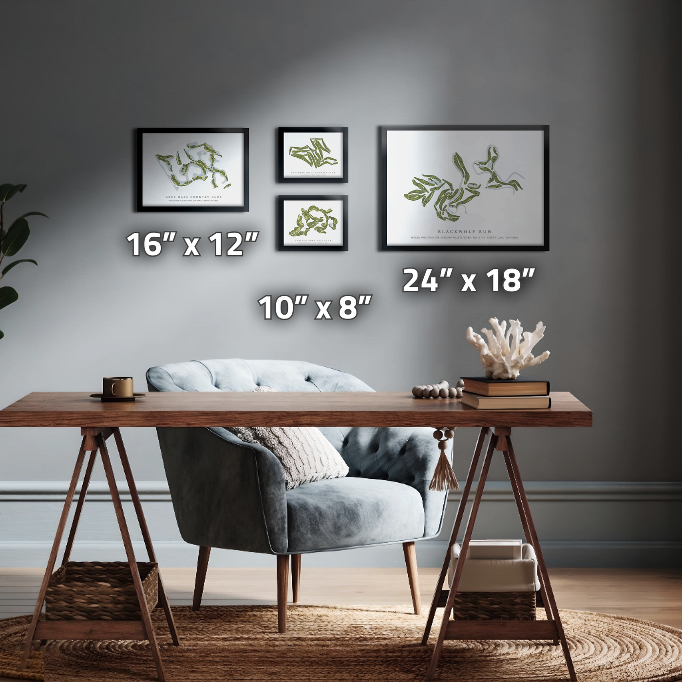 Custom Golf Course Map - Heritage Golf Course Print